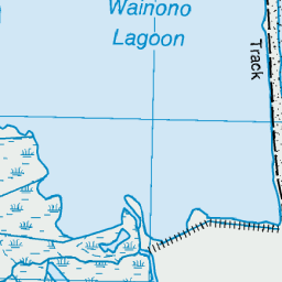 Wainono Lagoon, Canterbury - NZ Topo Map