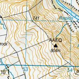 Rangitata River, Canterbury - NZ Topo Map
