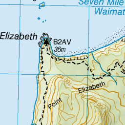 Point Elizabeth Walkway, West Coast - NZ Topo Map