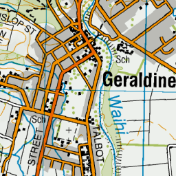 Geraldine, Canterbury - NZ Topo Map