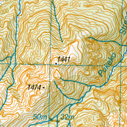 Pukeko Stream, Canterbury - NZ Topo Map