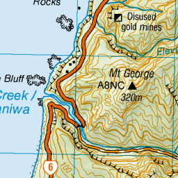 Mount George, West Coast - NZ Topo Map
