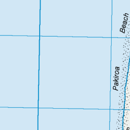 Pakiroa Beach, West Coast - NZ Topo Map