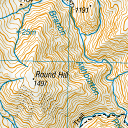 North Branch Ashburton River/Hakatere, Canterbury - NZ Topo Map