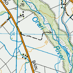 Orari River, Canterbury - NZ Topo Map