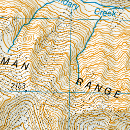 OLD MAN RANGE, Canterbury - NZ Topo Map