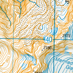 SHALER RANGE, Canterbury - NZ Topo Map