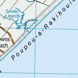 Spider Lagoon, Canterbury - NZ Topo Map