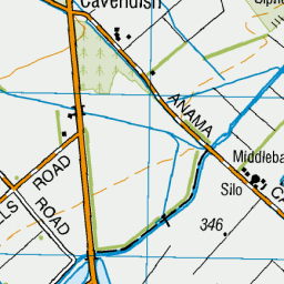 Cavendish, Canterbury - NZ Topo Map