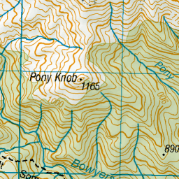 Pony Stream, Canterbury - NZ Topo Map