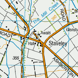 Staveley, Canterbury - NZ Topo Map