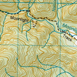 Moonlight Track, West Coast - NZ Topo Map