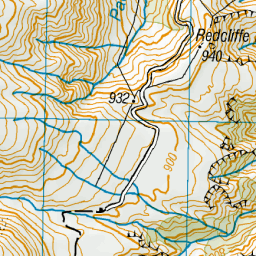 Redcliffe Hill, Canterbury - NZ Topo Map