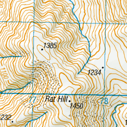 Rat Hill, Canterbury - NZ Topo Map
