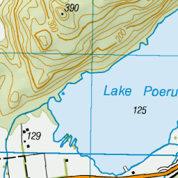 Lake Poerua, West Coast - NZ Topo Map