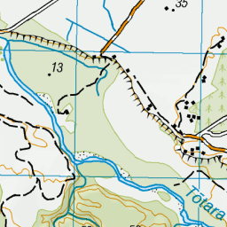 Totara River, West Coast - NZ Topo Map