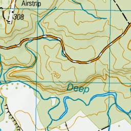 Mawhera Airstrip, West Coast - NZ Topo Map