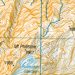 Rolleston Glacier, West Coast - NZ Topo Map