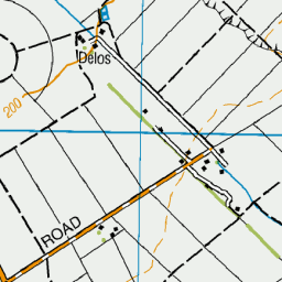 Delos, Canterbury - NZ Topo Map