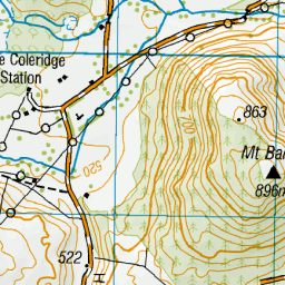 Lake Coleridge Station, Canterbury - NZ Topo Map