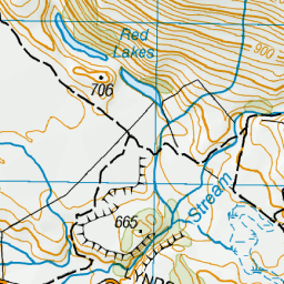 Red Lakes, Canterbury - NZ Topo Map