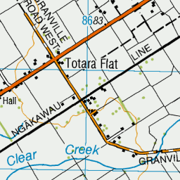Totara Flat, West Coast - NZ Topo Map