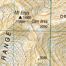 Carn Brea, Canterbury - NZ Topo Map