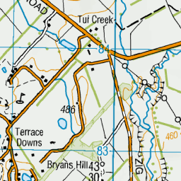 Terrace Downs, Canterbury - NZ Topo Map