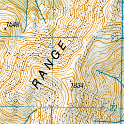 CRAIGIEBURN RANGE, Canterbury - NZ Topo Map