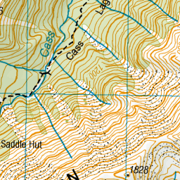 CRAIGIEBURN RANGE, Canterbury - NZ Topo Map