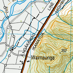 Waimaunga, West Coast - NZ Topo Map