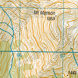 Mount Manson, Canterbury - NZ Topo Map