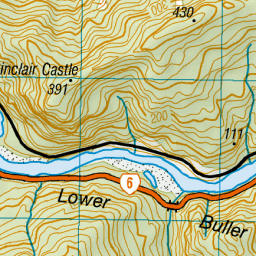 Buller River, West Coast - NZ Topo Map