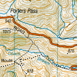 Porters Pass, Canterbury - NZ Topo Map