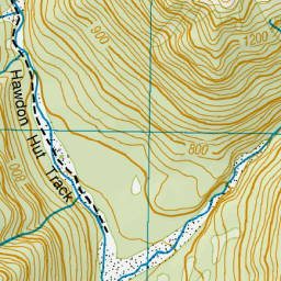 Hawdon River, Canterbury - NZ Topo Map