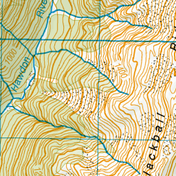 Hawdon River, Canterbury - NZ Topo Map