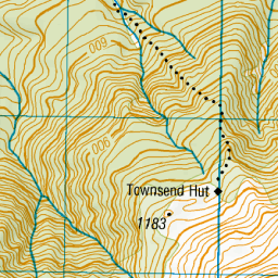 Townsend Hut, West Coast - NZ Topo Map