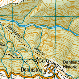 Denniston Incline, West Coast - NZ Topo Map