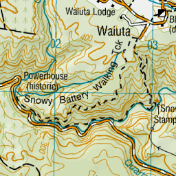 Waiuta, West Coast - NZ Topo Map