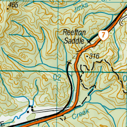 Reefton Saddle, West Coast - NZ Topo Map