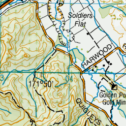 Golden Point Gold Mine, West Coast - NZ Topo Map