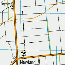Newland, Canterbury - NZ Topo Map