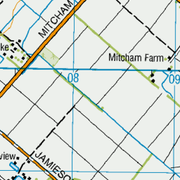 Mitcham Farm, Canterbury - NZ Topo Map