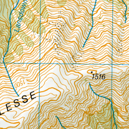 TORLESSE RANGE, Canterbury - NZ Topo Map