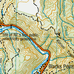 Blacks Point, West Coast - NZ Topo Map