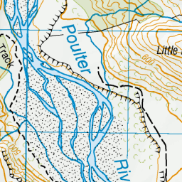 Poulter River, Canterbury - NZ Topo Map