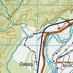 Oweka, West Coast - NZ Topo Map