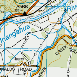 Inangahua River, West Coast - NZ Topo Map