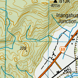Inangahua Junction, West Coast - NZ Topo Map