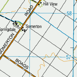 Springdale, Canterbury - NZ Topo Map